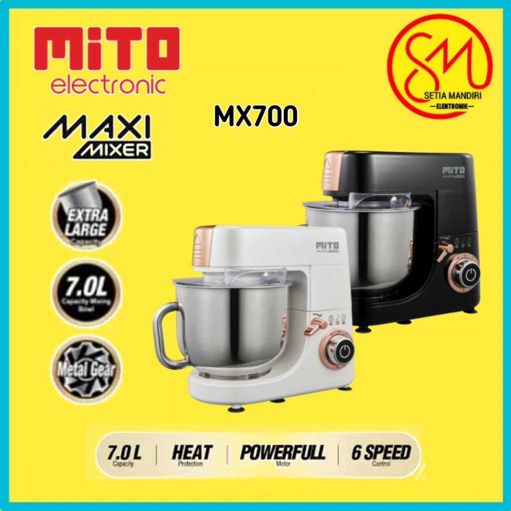 Jual MITO Stand Mixer MX700 Pengaduk Adonan Kue 7L Maxi Mixer | Shopee ...