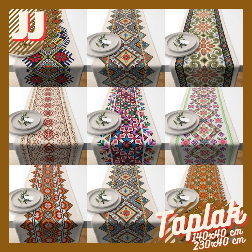 Jual TABLE RUNNER TAPLAK MEJA PRINT MOTIF TURKI EDIRNE 140X40 DAN ...