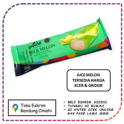 Jual Es Krim Ice Cream Eskrim Aice Milk Melon Bandung Cimahi | Shopee ...