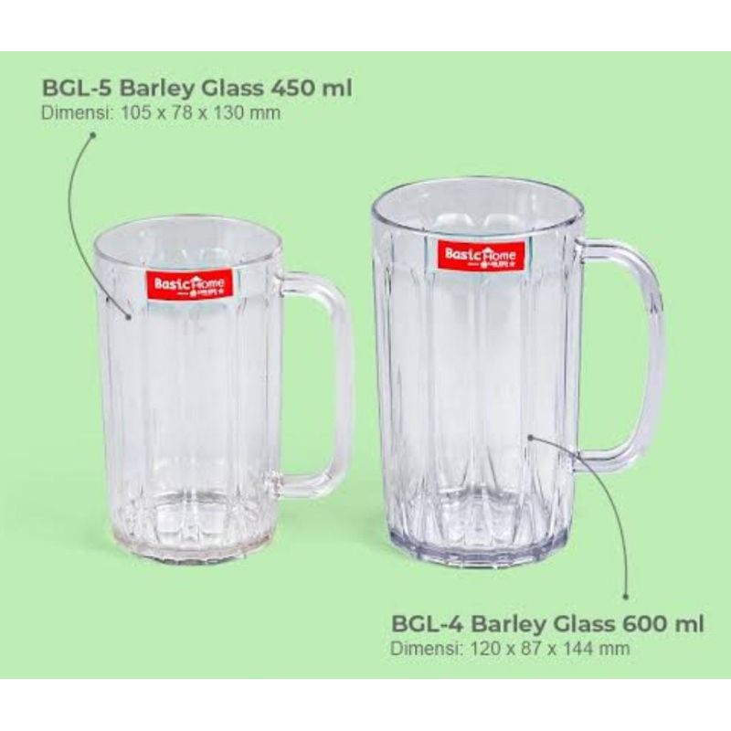 Jual Lion Star Basic Home Gelas Gagang Barley Glass 450ml kode BGL-5 ...