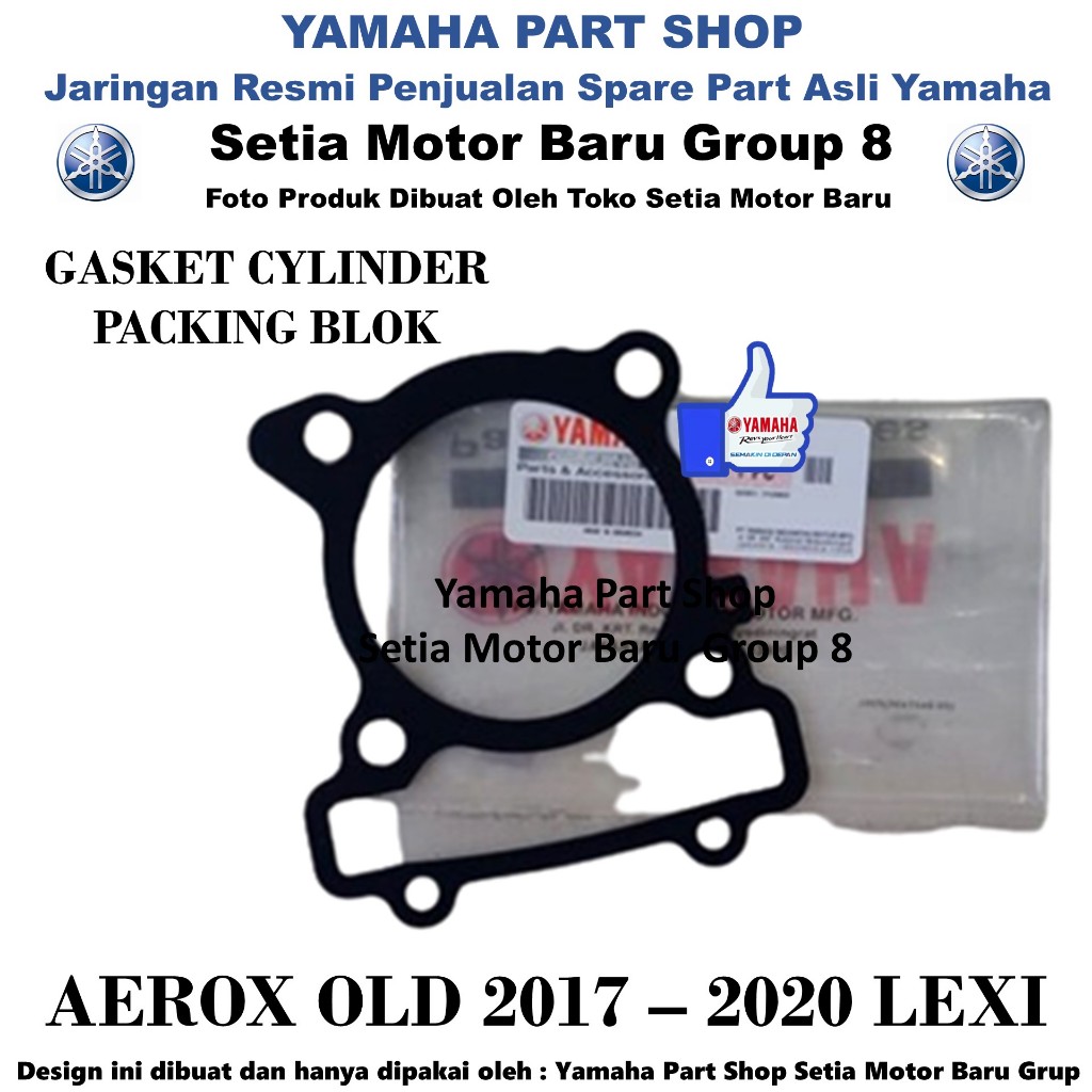 Jual Gasket Cylinder Packing Pak Blok Lexi Aerox 155 Old Asli Yamaha ...
