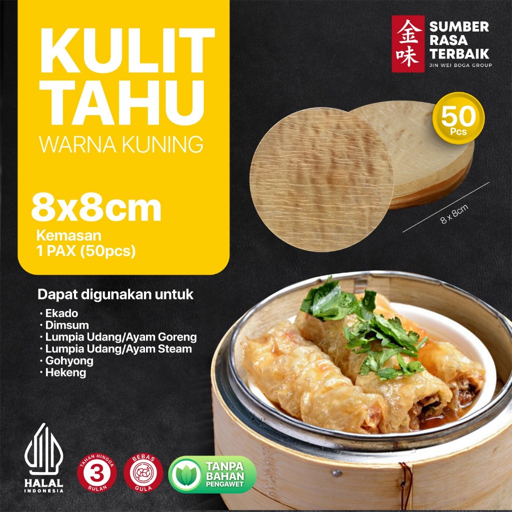 Jual KULIT TAHU BULAT Tawar Diameter 7CM,8CM,10CM ISI 50PCS | HALAL MUI ...