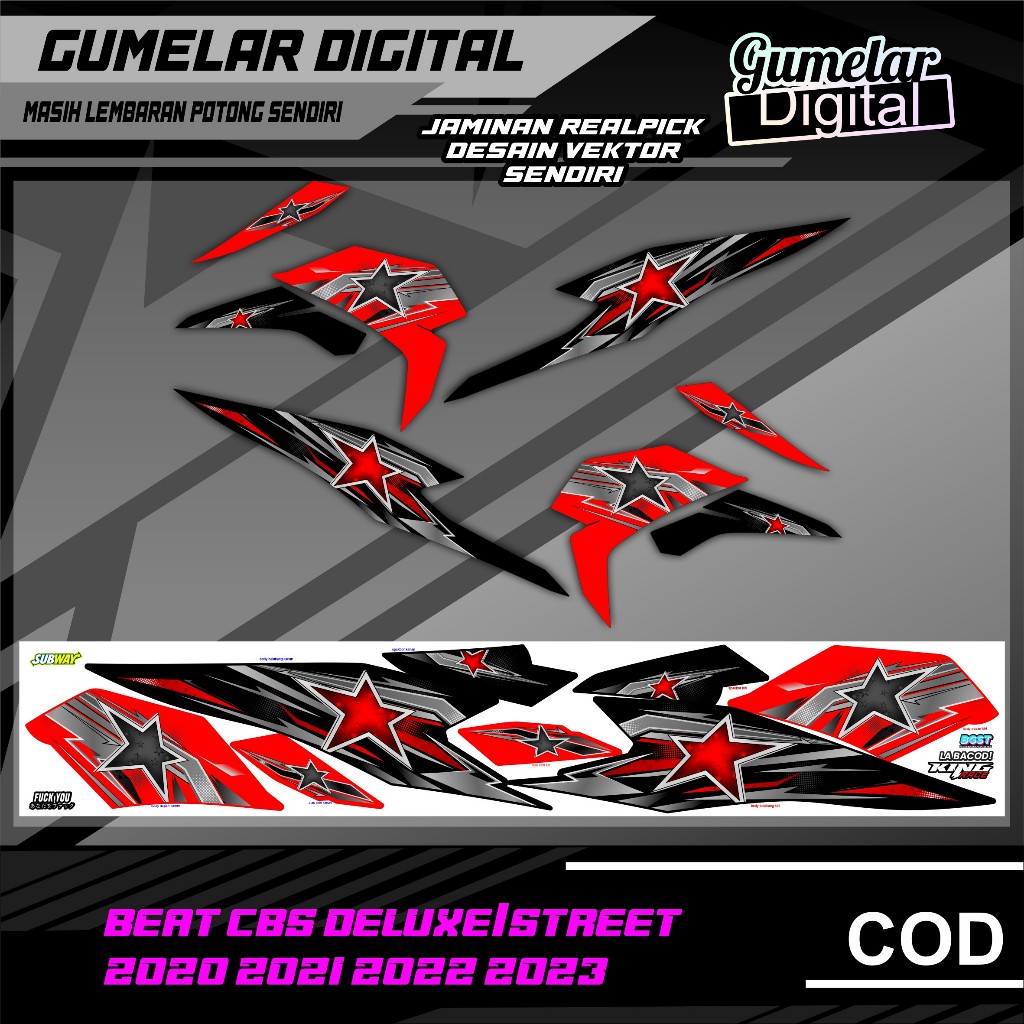 Jual STRIPPING BEAT 2020 2021 2022 2023 DELUXE CBS ISS LIVERY STAR ...