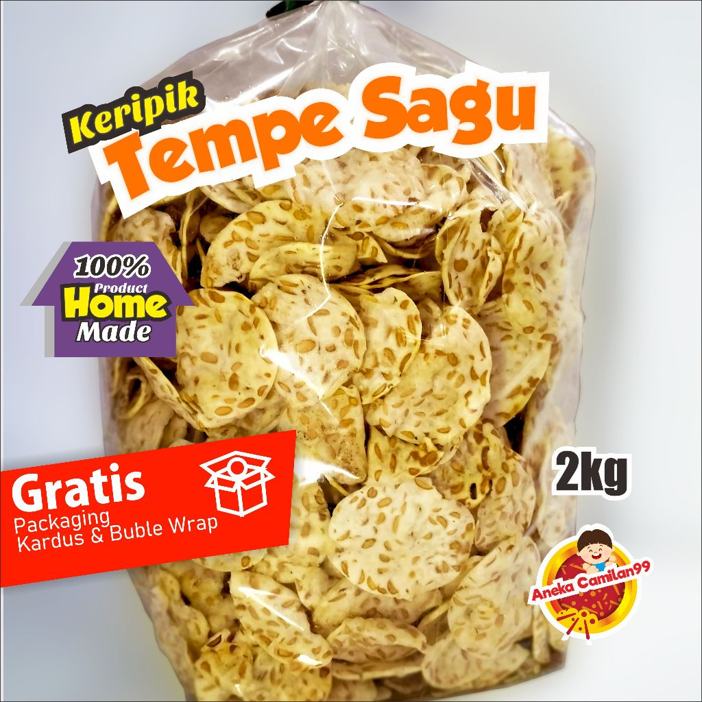 Jual Keripik Tempe Sagu Bulat 1kg Gurih | Shopee Indonesia