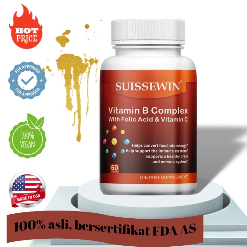 Jual Vitamin B kompleks, meningkatkan energi dan kekebalan sel, vitamin suplemen, mengandung ...