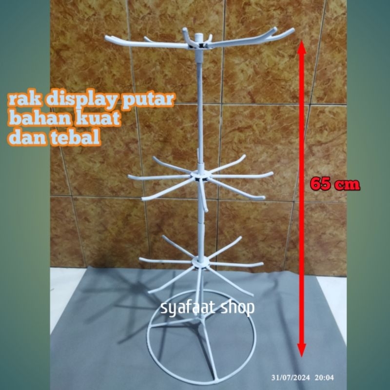 Jual Rak display putar matahari 3 susun gantungan aksesoris display ...