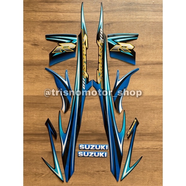 Jual STICKER STRIPING SUZUKI SMASH 110 R 2008 HITAM BIRU STIKER LIST ...