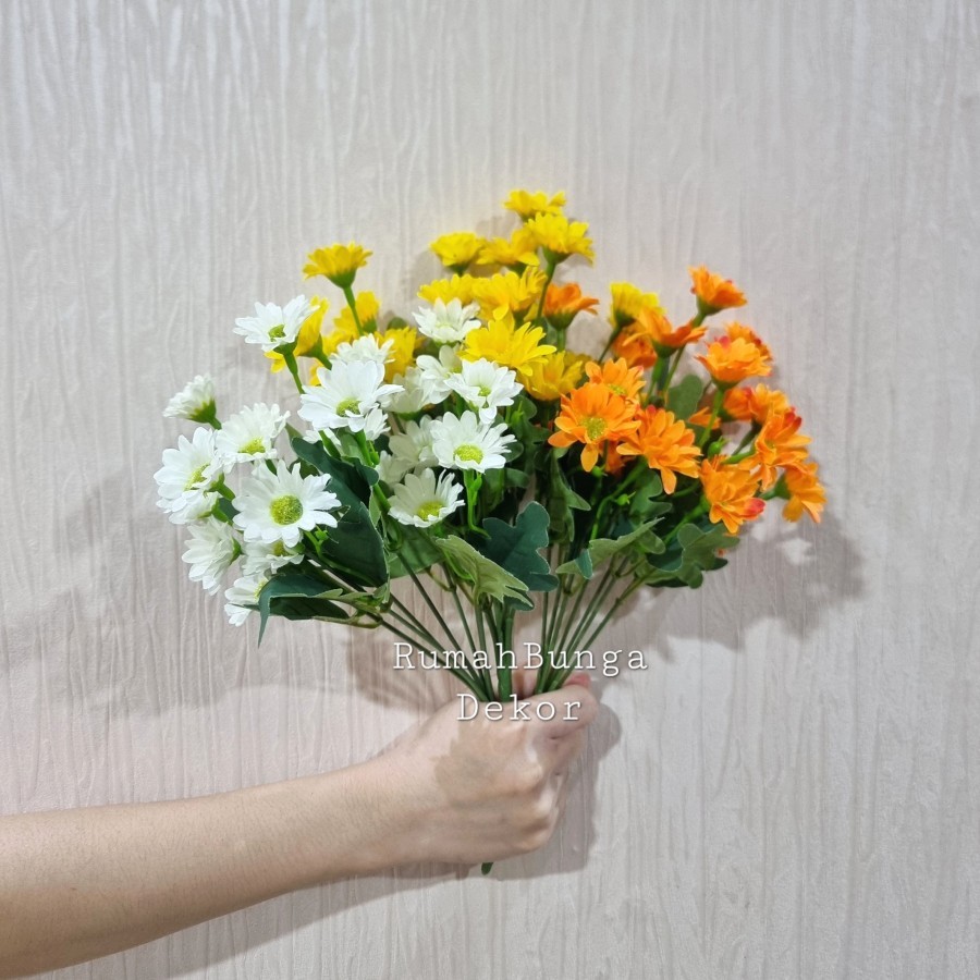 Jual Bunga Daisy Group x 7 Artificial ( Ada 5 Warna ) | Shopee Indonesia