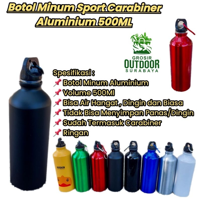 Jual Botol Alumunium 500ml + bubble wrap / Botol Alumunium 500 ml free ...