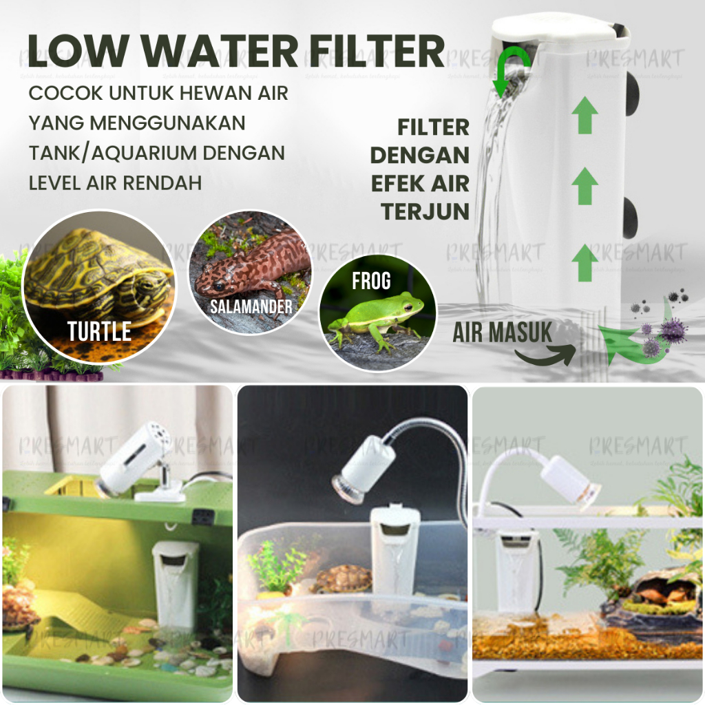 Jual Turtle Pompa Air Dangkal Low Water Mesin Filter Kandang Aquarium Akuarium Bak Tank Tempat ...
