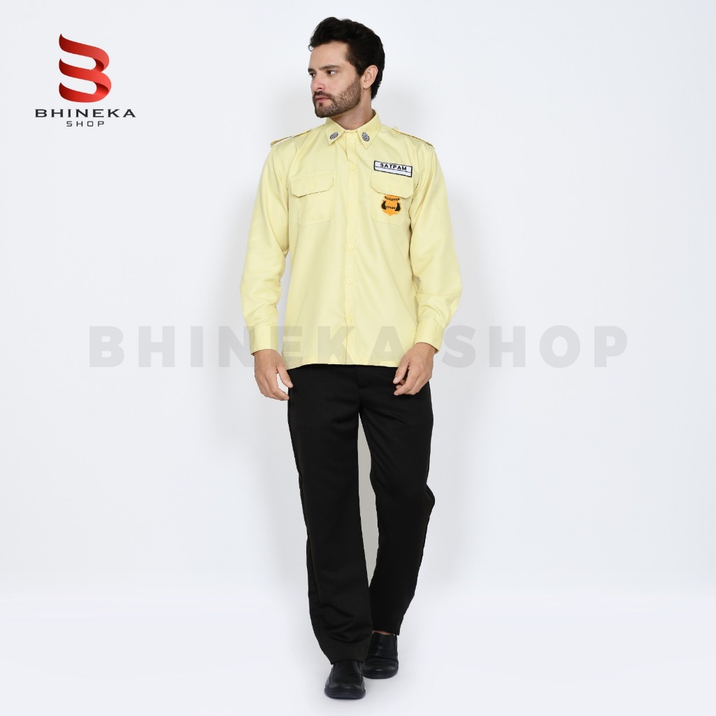 Jual Seragam Pdh Satpam Security Terbaru 2024 Warna Cream Lengan ...