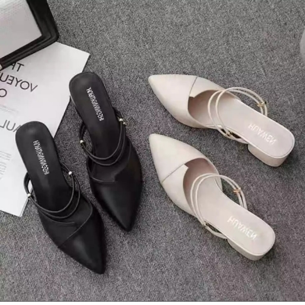 Jual Sandal Hak tahu 3cm bapau Kekinian Modern | Shopee Indonesia