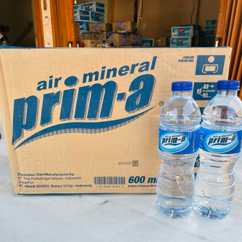 Jual AIR MINERAL AIR MINUM PRIMA PRIM-A 600ML ISI 24 BOTOL 1 DUS ...