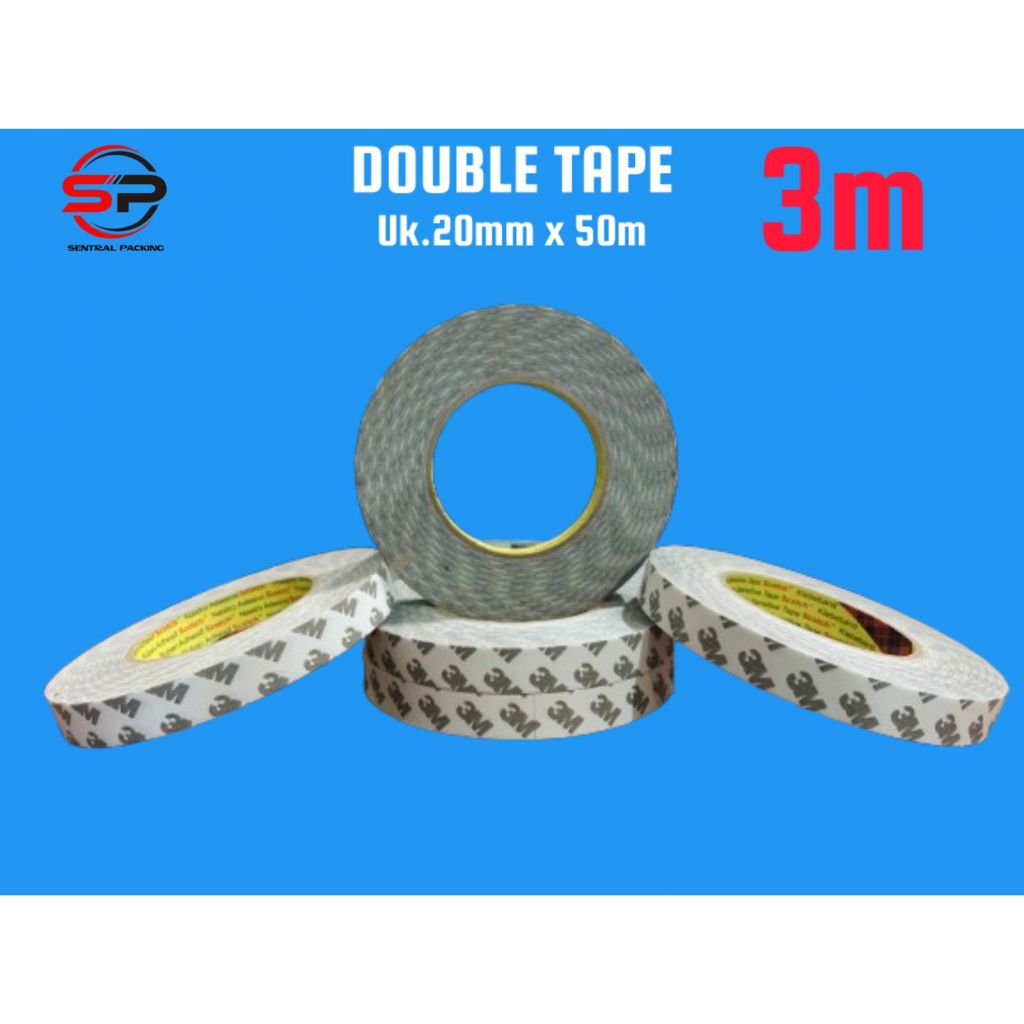 Jual MURAH !!! DOUBLE TAPE 3M Ukuran 20mm x 50 meter | Shopee Indonesia
