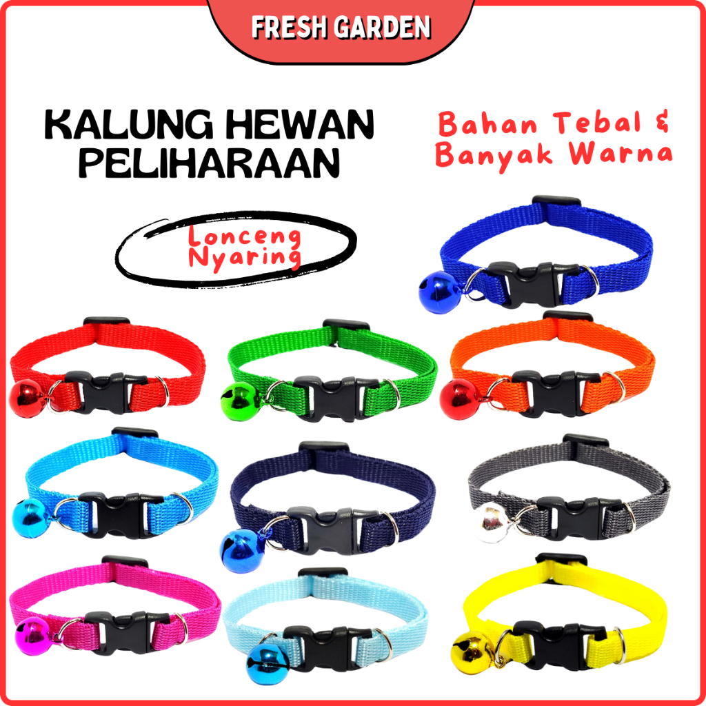 Jual Kalung Kucing Polos Tebal Freshgarden Plus Lonceng Nyaring Banyak ...