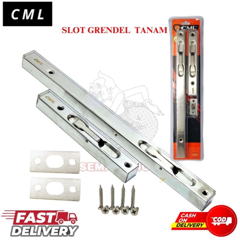 Jual GRENDEL TANAM STAINLESS CML 6 + 12 - GERENDEL SELOT PINTU GANDA ...