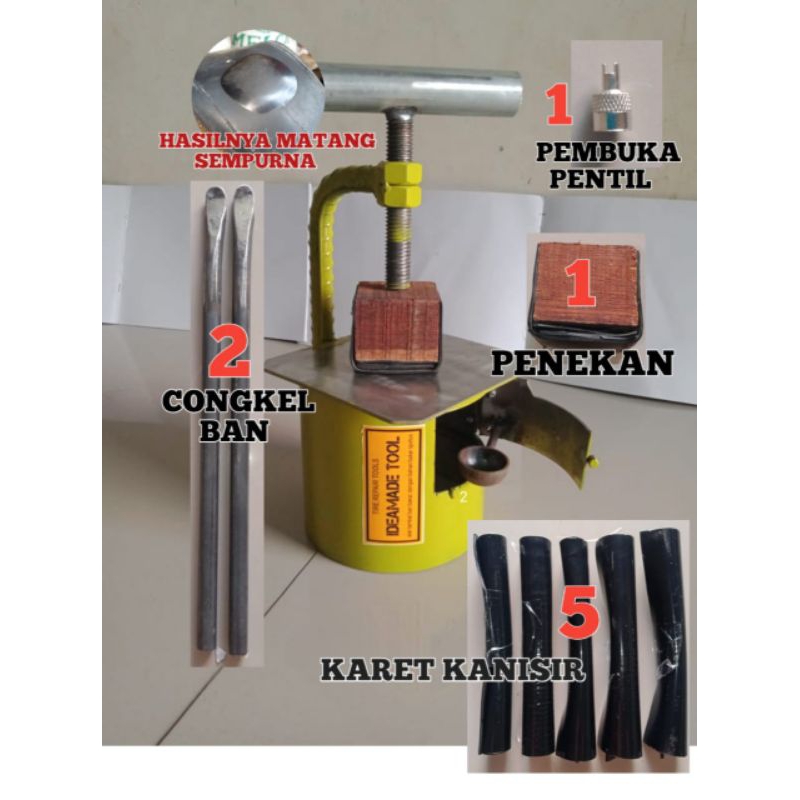 Jual alat tambal ban+ 2cukit+ 5 kanisir + 1 pembuka pentil + 1 gergaji ...