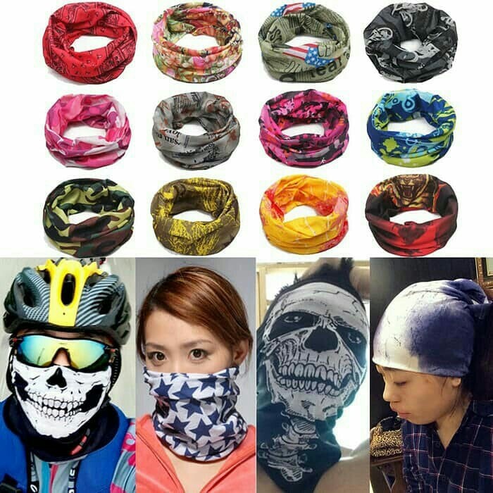Jual KS MASKER BAFF HITAM DAN MOTIF TENGKORAK DAN MOTIF BERWARNA MURAH ...