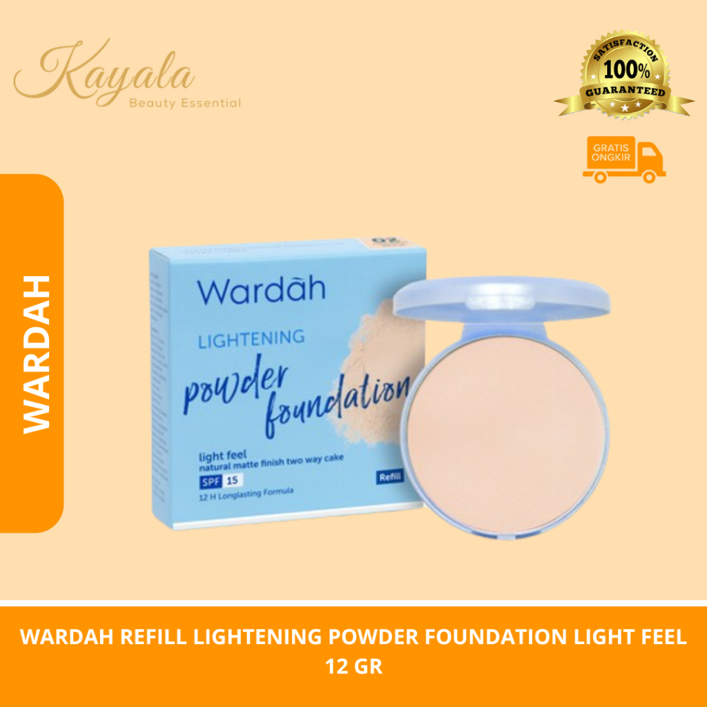 Jual WARDAH REFILL LIGHTENING POWDER FOUNDATION LIGHT FEEL 12 GR ...