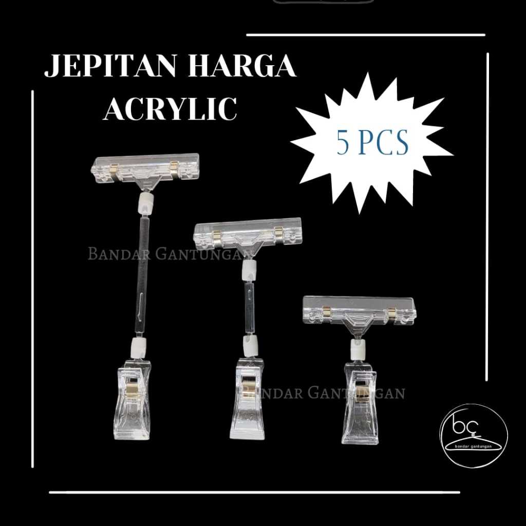 Jual 5 PCS Jepitan Price Tag PAKET Price Tag Jepitan Toko Penjepit ...