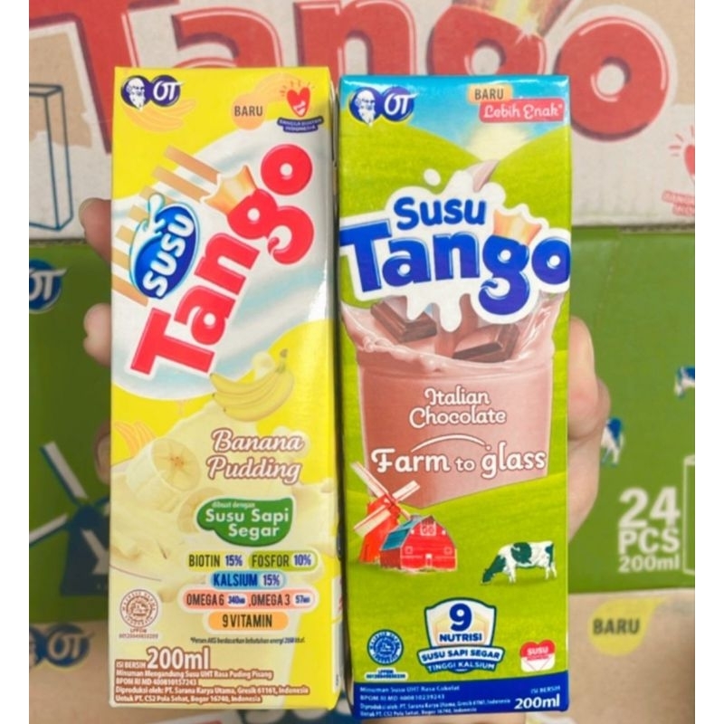Jual Tango Susu UHT Italian Chocolate & Banana Pudding 200 ml x 3Pcs ...