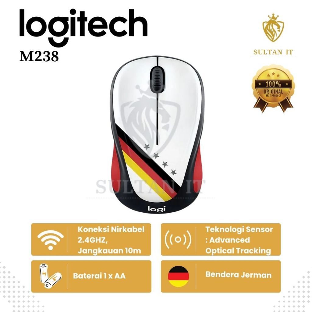 Jual Logitech M238 Wireless Mouse Fan Collection - DEUTSCHLAND ORIGINAL ...