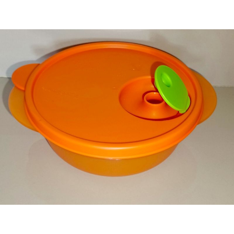 Jual TUPPERWARE TEMPAT MAKAN BULAT CRYSTALWAVE ORANGE | Shopee Indonesia