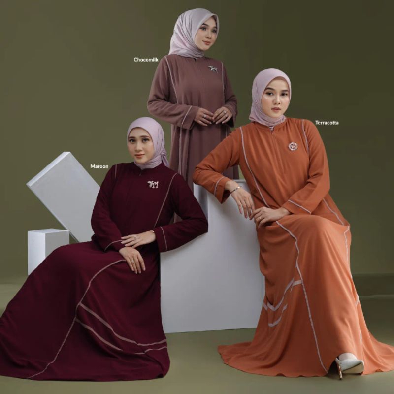 Jual DR103| HAUZZA DRESS / TANAMA ABAYA by Nadheera Luxury [ NEW - ND Plain Series ] Gamis ...