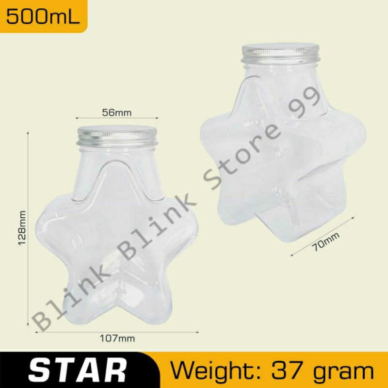Jual 5 PCS BOTOL AIR MINUM ANAK LUCU SERBAGUNA BINTANG PLASTIK PET ...