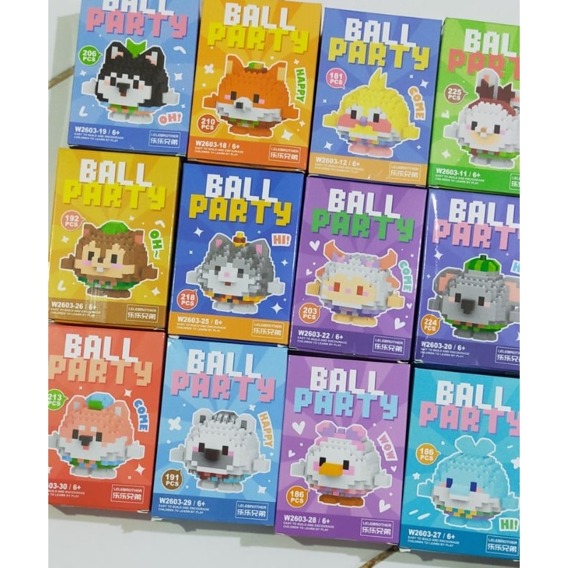 Jual Building Block Ball Party Series Cute Cartoon, Mainan Balok Susun ...
