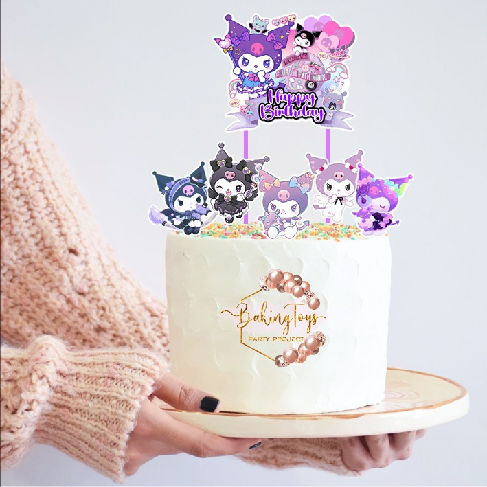 Jual Kuromi Ungu Topper Cake Birthday / Hiasan Kue Ulang Tahun / Topper ...