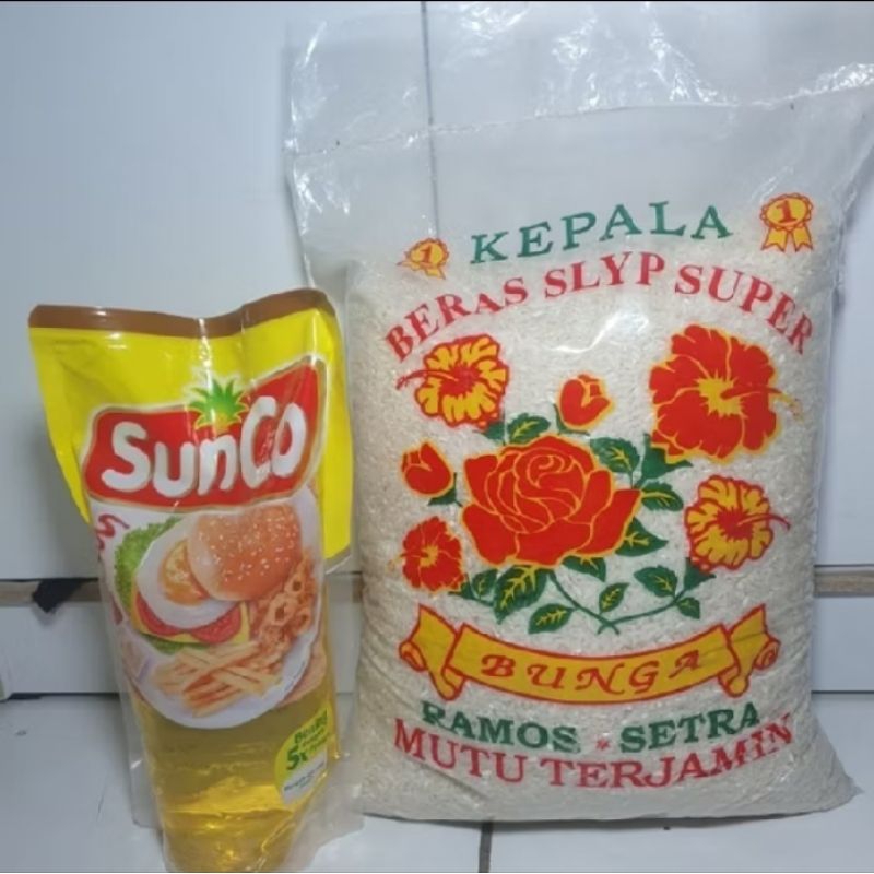 Jual paket sembako murah beras 5kg minyak minyak 1 liter | Shopee Indonesia
