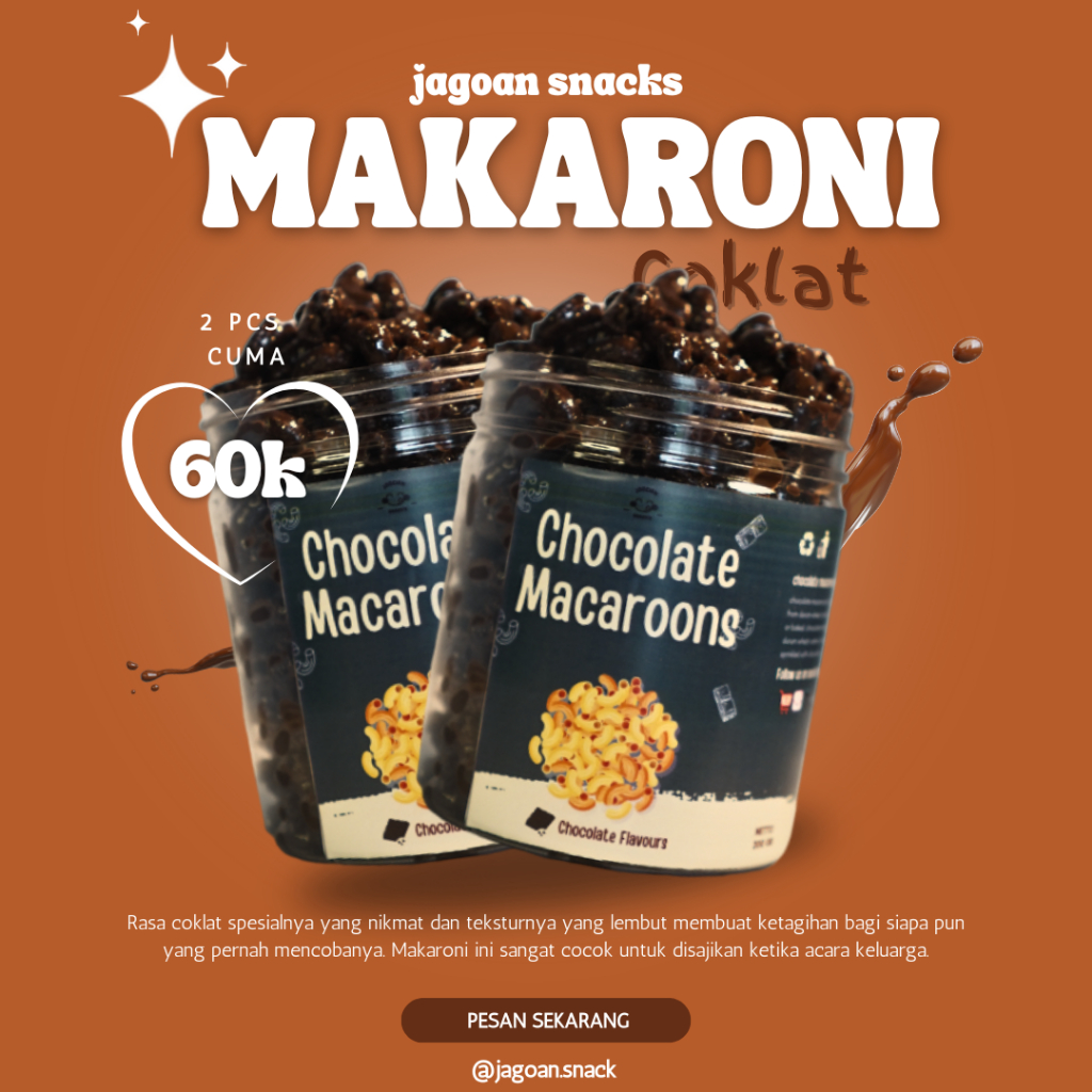 Jual Jagoan Snacks - Makaroni Bantet Coklat Lumer Asli (2pcs) | Shopee ...
