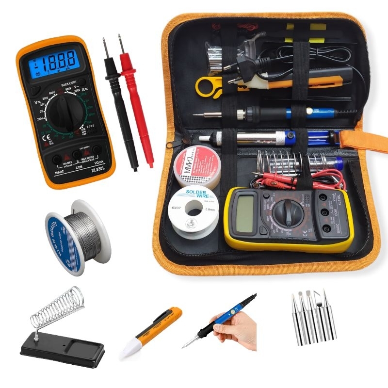 Jual SOLDER LISTRIK 60 WATT SET LENGKAP 220V INCLUDE MULTIMETER TESPEN ...