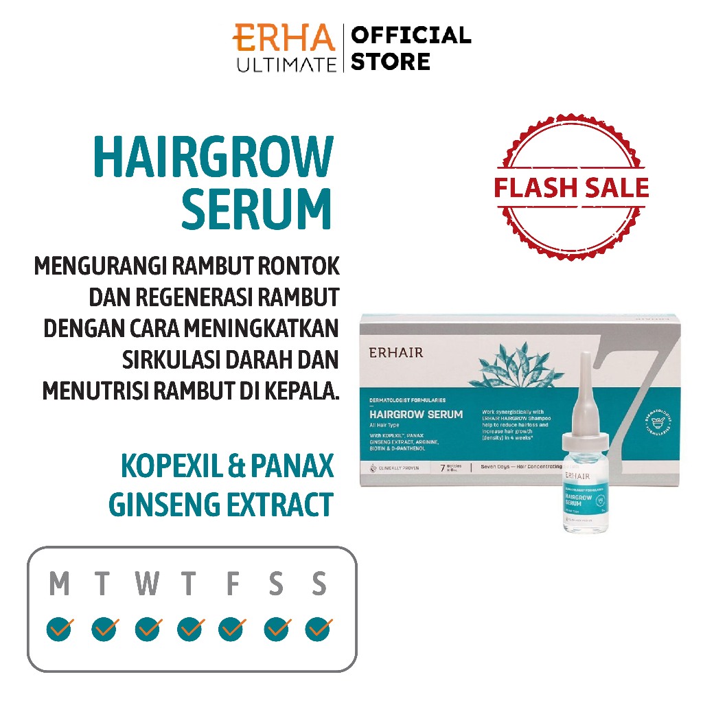 Jual ERHA Erhair DF Hair Grow Serum 7 x 8 ml | Shopee Indonesia