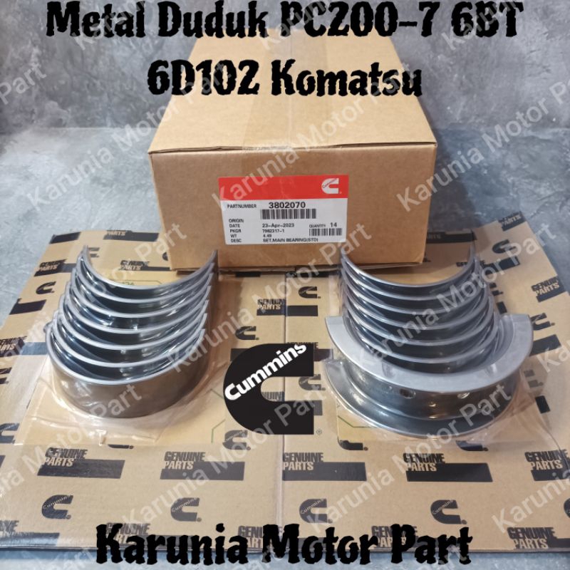 Jual Main Bearing / Metal Duduk STD Cummins 6BT QSB6 6D102 3802070/ ...