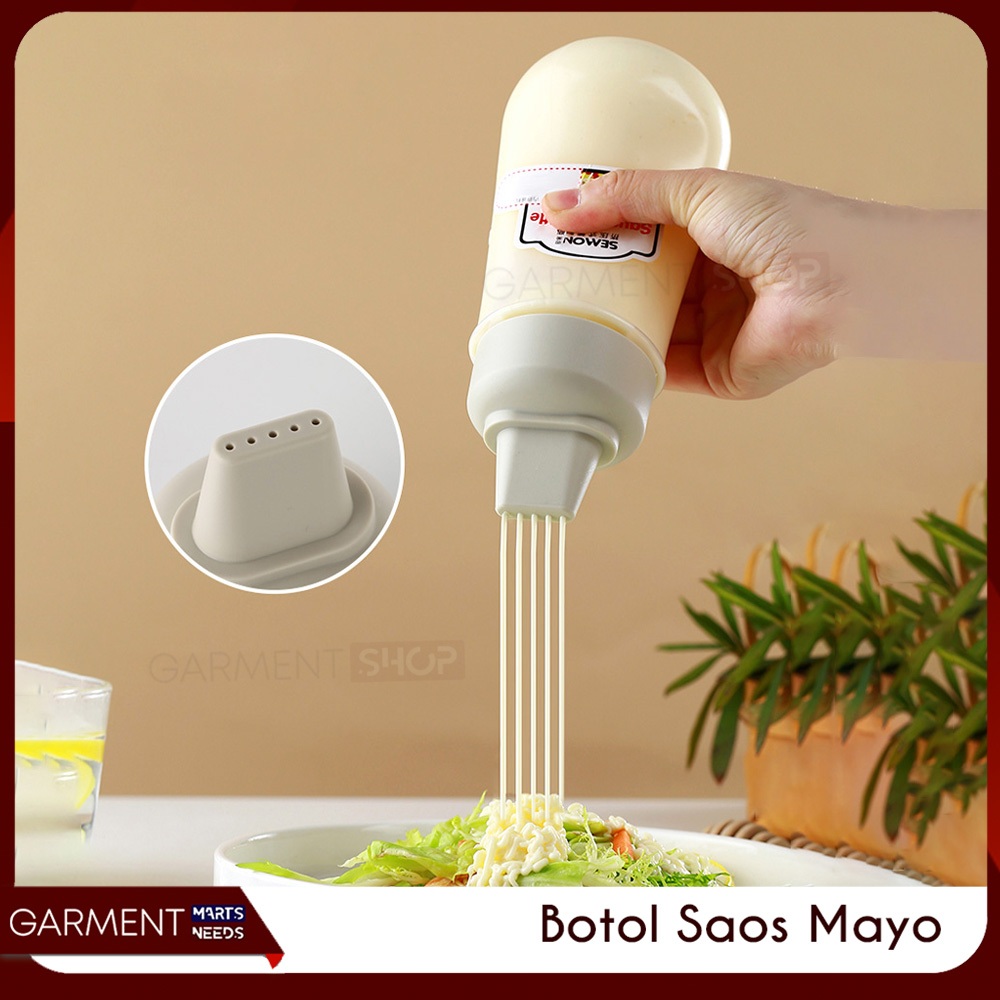 Jual Botol Mayonaise Saus Sambal 5 Lubang Dengan Penutup Bottle Slai ...