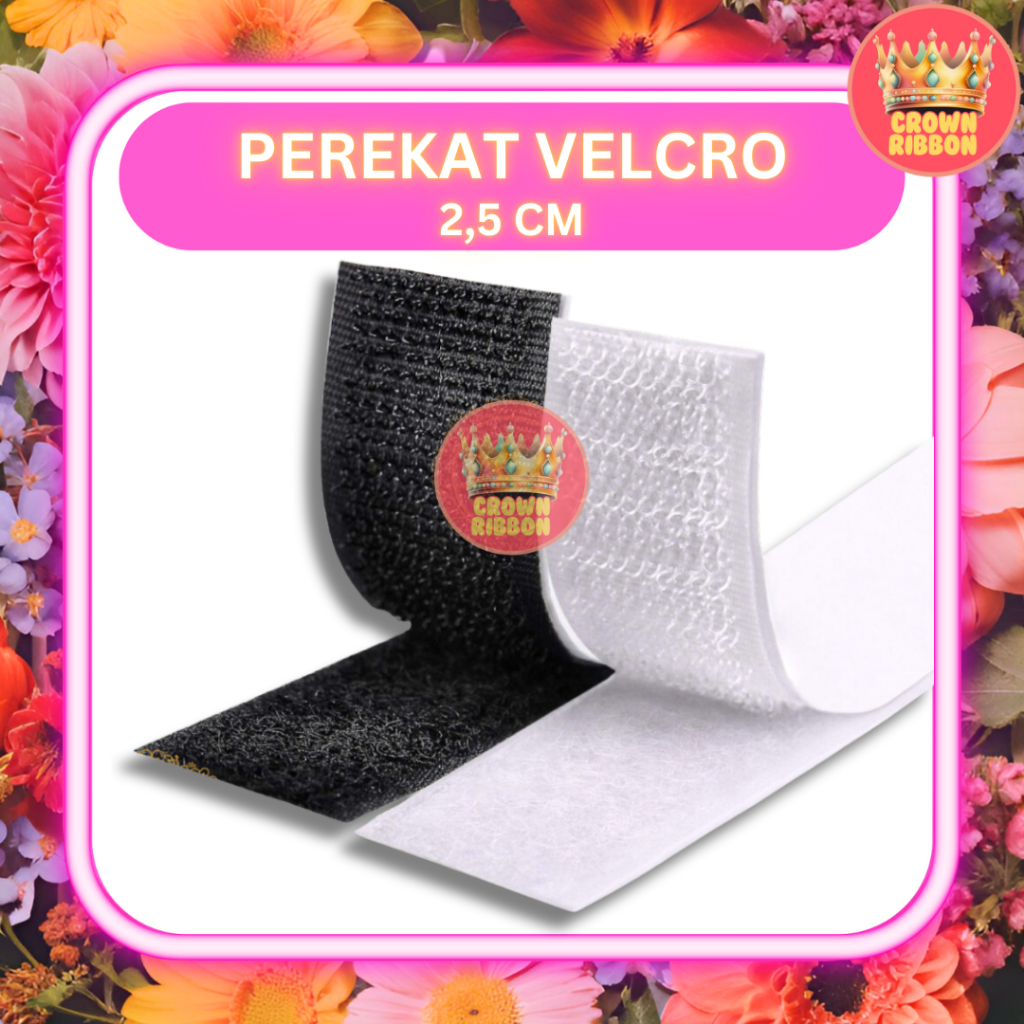 Jual Velcro 1 inch 2,5 cm per meter meteran perekat kain perepet murah ...