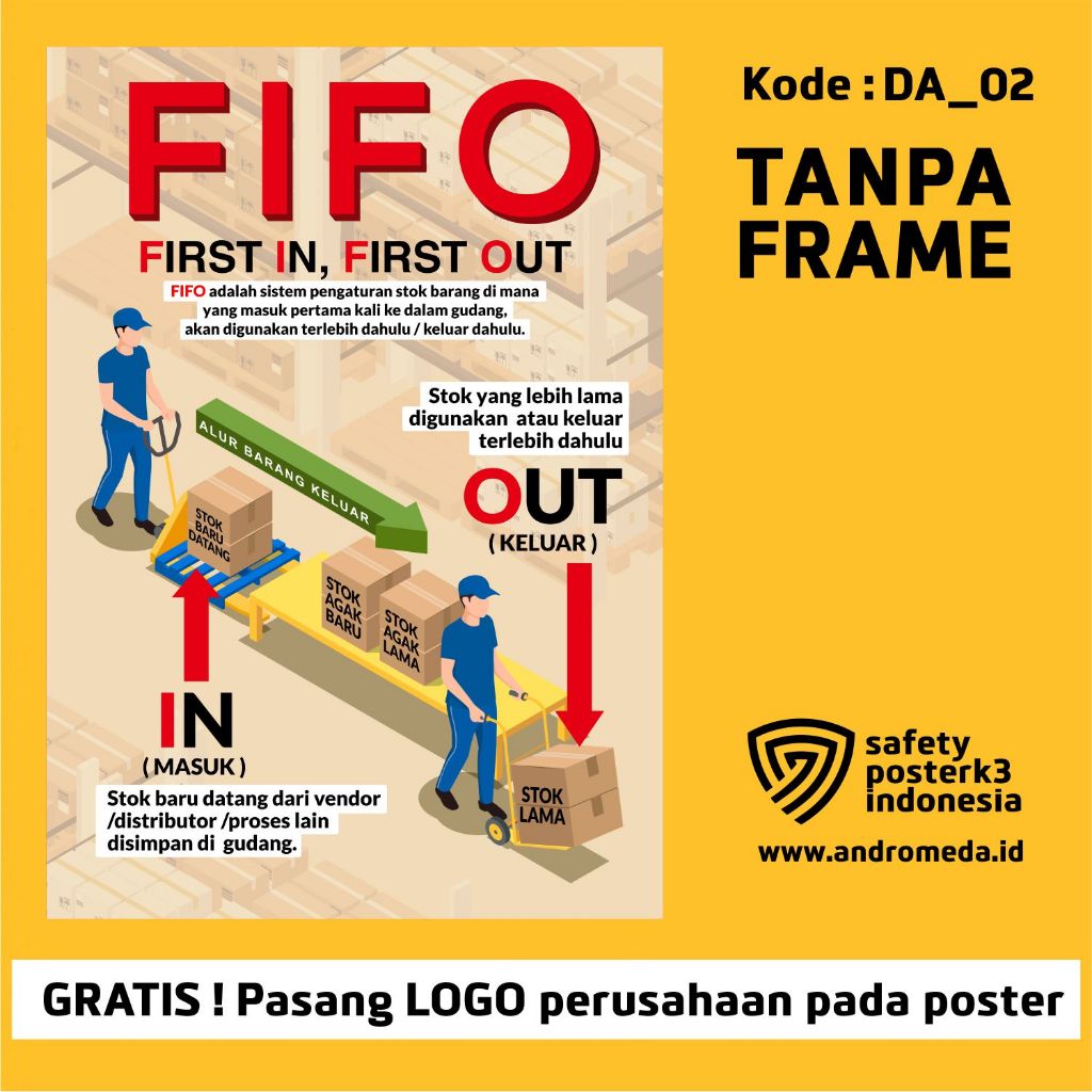 Jual Safety Poster K3 : First In First Out Manajemen Keluar Masuk ...