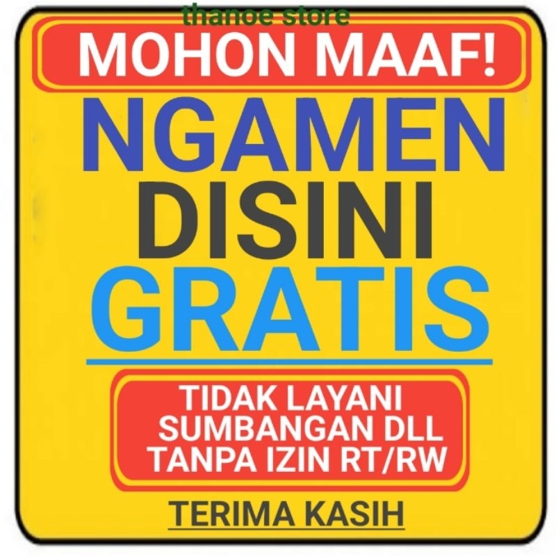 Jual Stiker Mohon Maaf Ngamen Disini Gratis Dan Tidak Layani Sumbangan ...