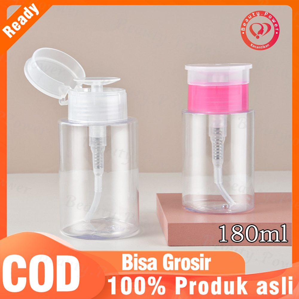 Jual Botol pump makeup remover travelling travel aseton aceton 180ml ...
