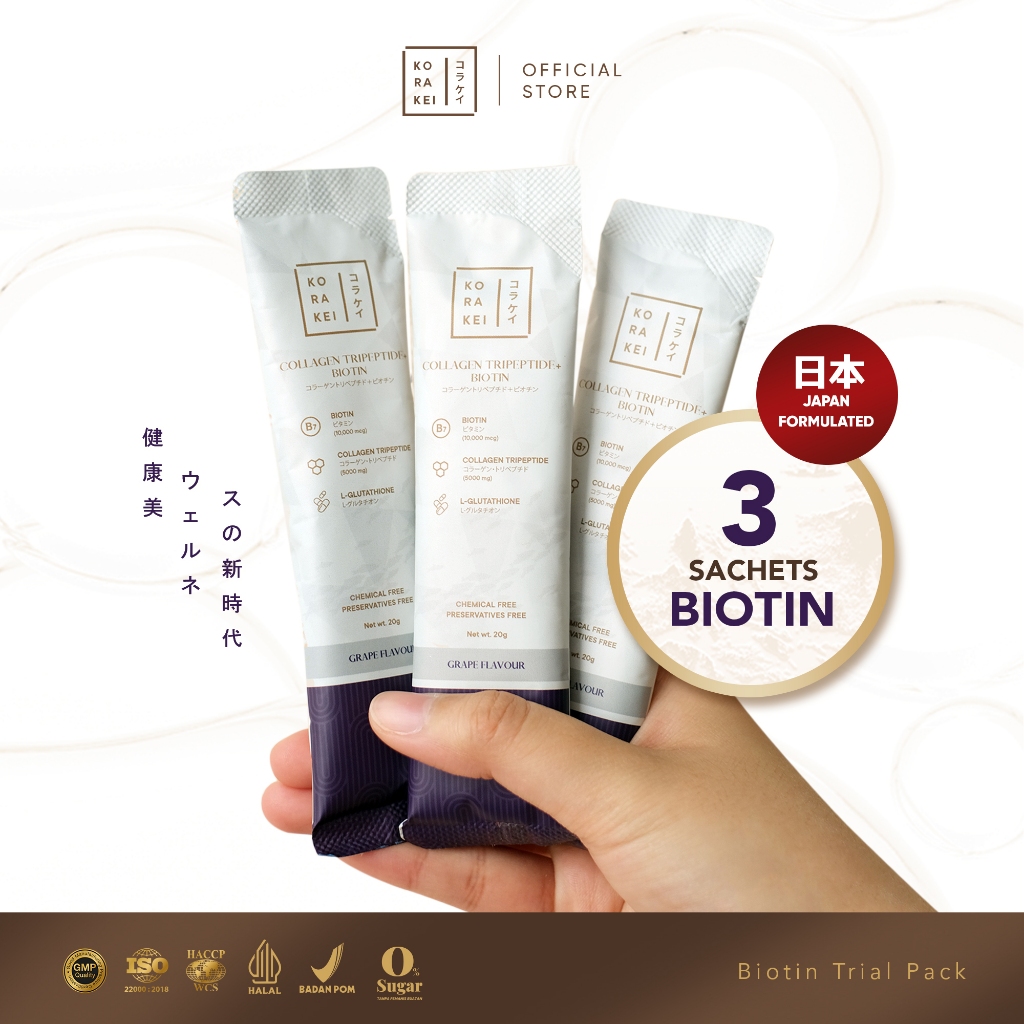 Jual Korakei - Trial Pack Biotin (3 Sachet) | Shopee Indonesia