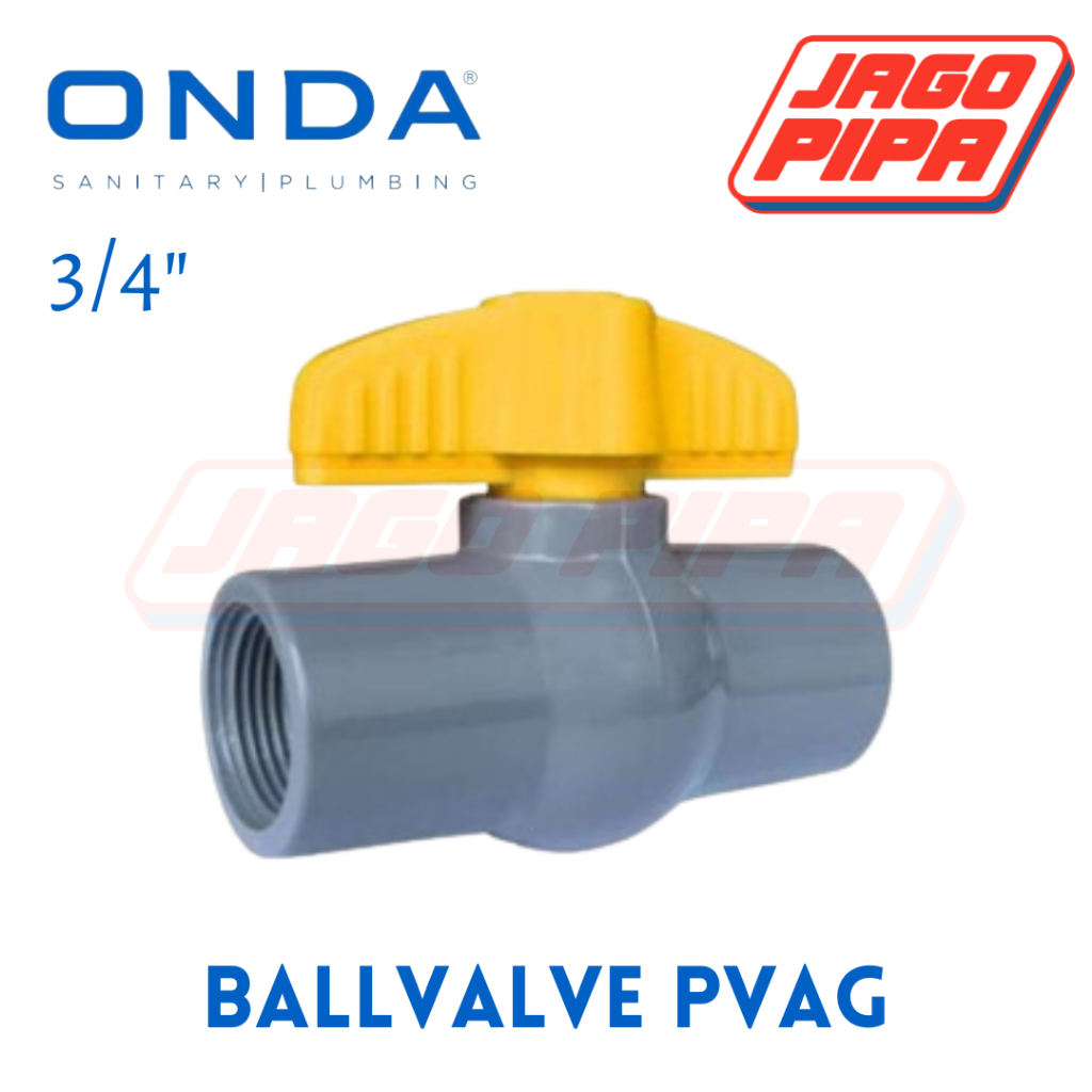Jual ONDA Ball Valve Drat 3/4 Inch Stop Keran PVC / Stop Kran PVAG 3/4 ...
