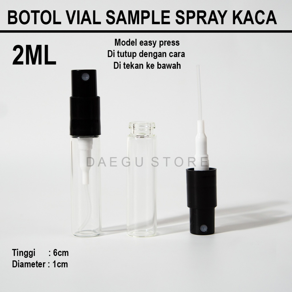 Jual Botol Vial 2ml Perfume Sample / Botol Spray Pump bahan Kaca ...