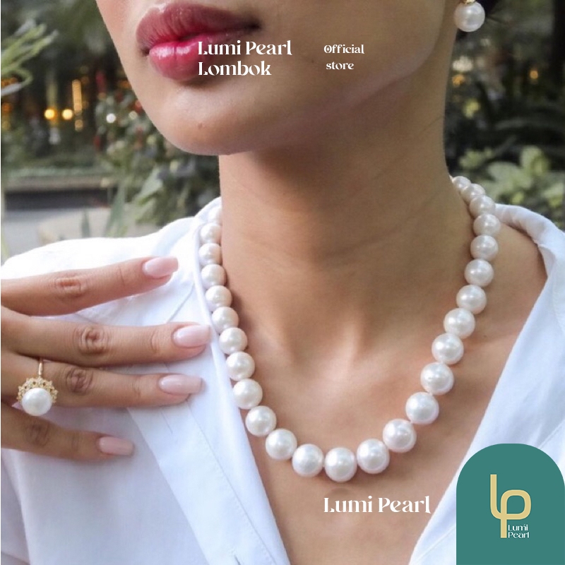 Jual Kalung Mutiara Lombok Edison Pearl grade A | Kalung Mutiara Air ...