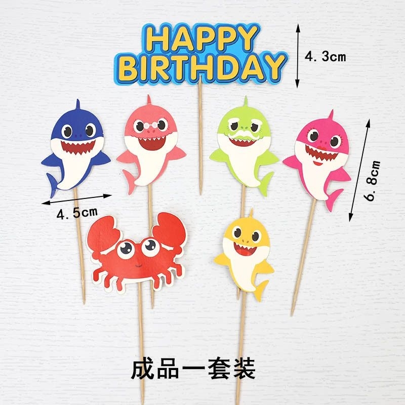 Jual Cake Topper Baby Shark Ikan Hiu Do Do Do / Hiasan Kue Tema Baby ...