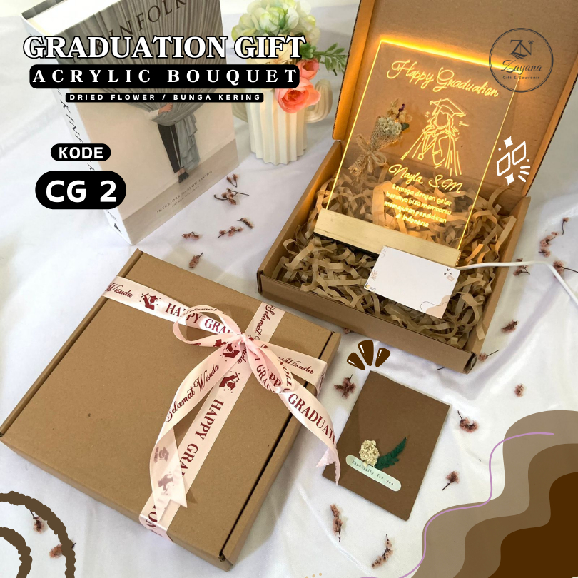 Jual Gift Acrylic Bouquet Sketsa LED Kado Akrilik Buket LED Kado Wisuda ...