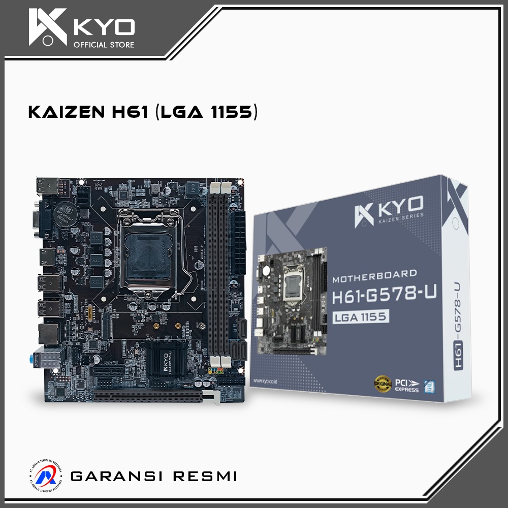 Jual KYO Kaizen Motherboard H61 LGA1155 DDR3 H61 Mainboard mobo H61 ...