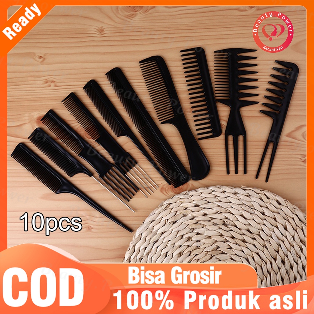 Jual Sisir Rambut Salon Profesional 1 Set 10pcs Anti Static Hair Combs ...