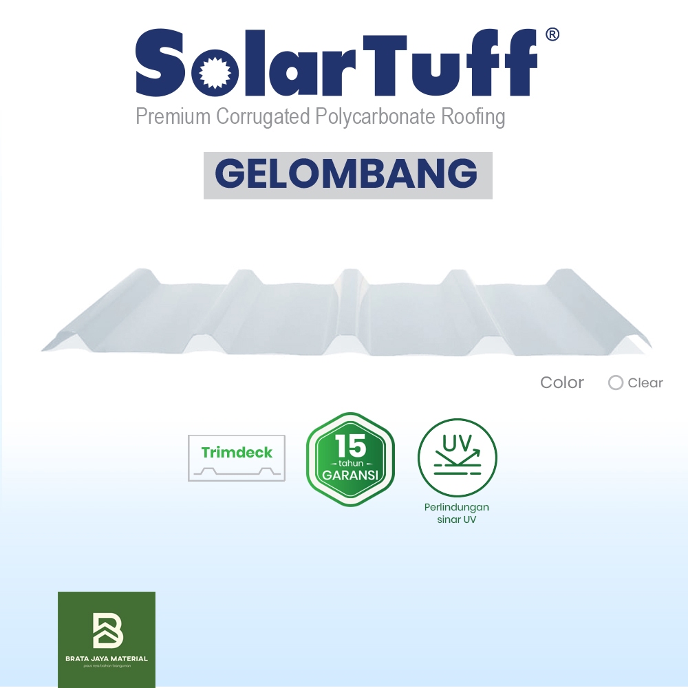 Jual Atap Polycarbonate Solartuff Trimdek Trimdeck Trim Dek Deck 0.8mm ...